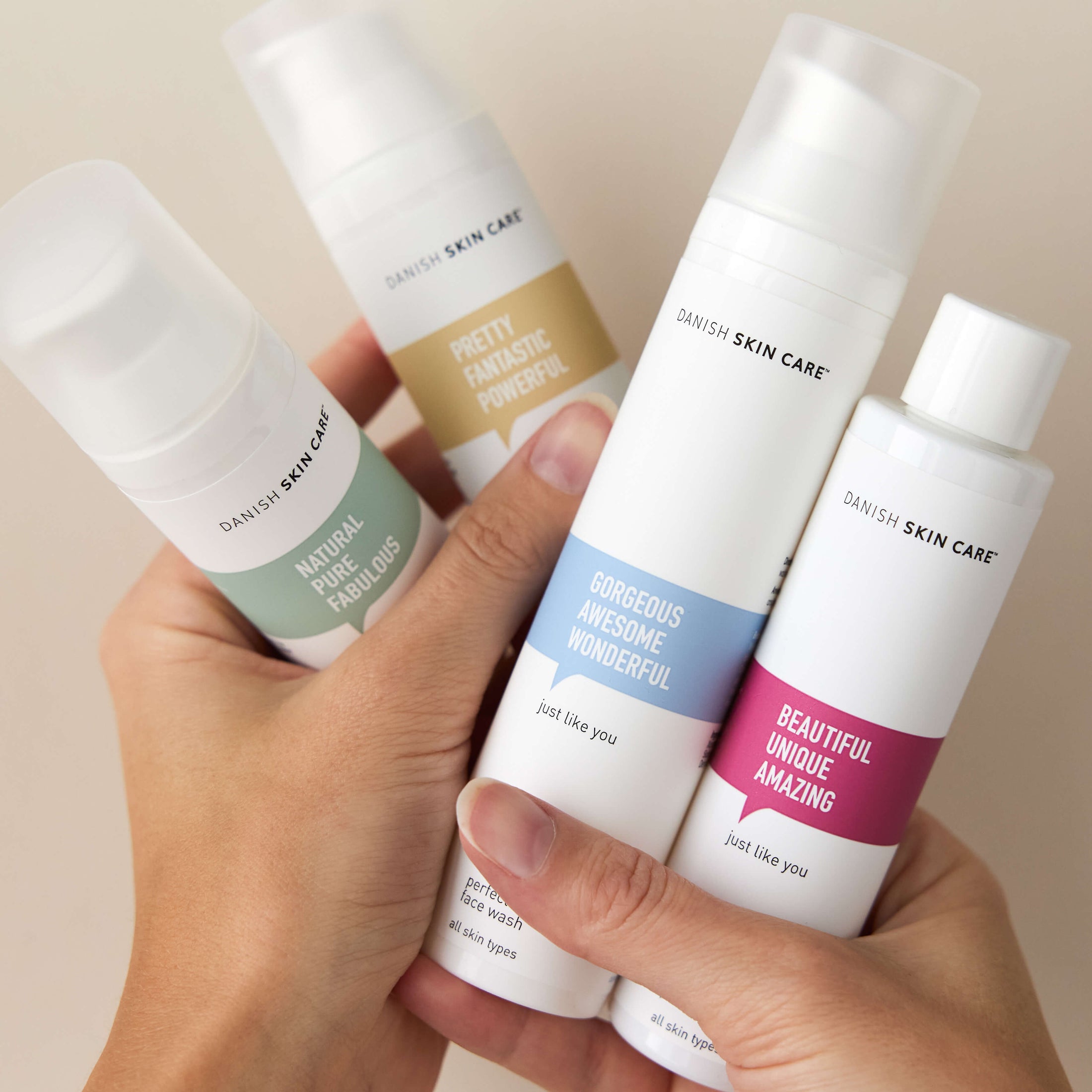 Hudplejesæt og hudplejeprodukter fra Danish Skin Care